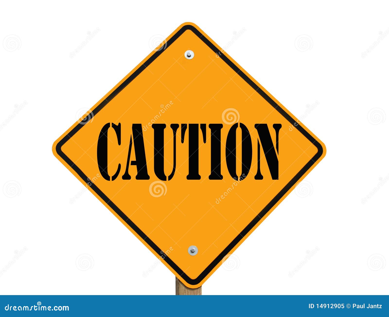 Caution road sign isolated stock image. Image of caution - 14912905