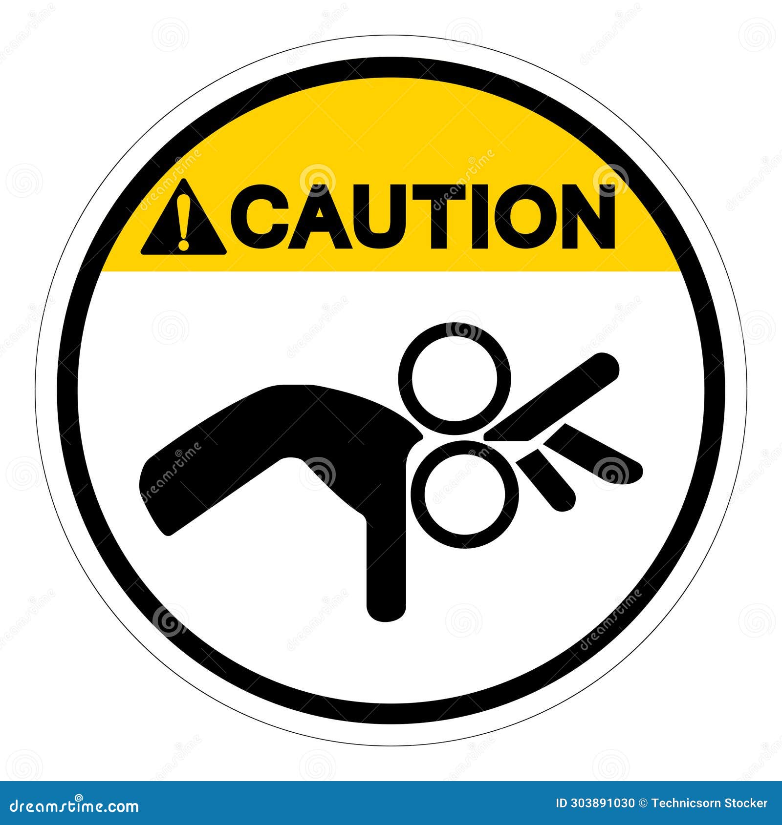 Caution Roller Symbol Sign, Vector Illustration, Isolate on White ...