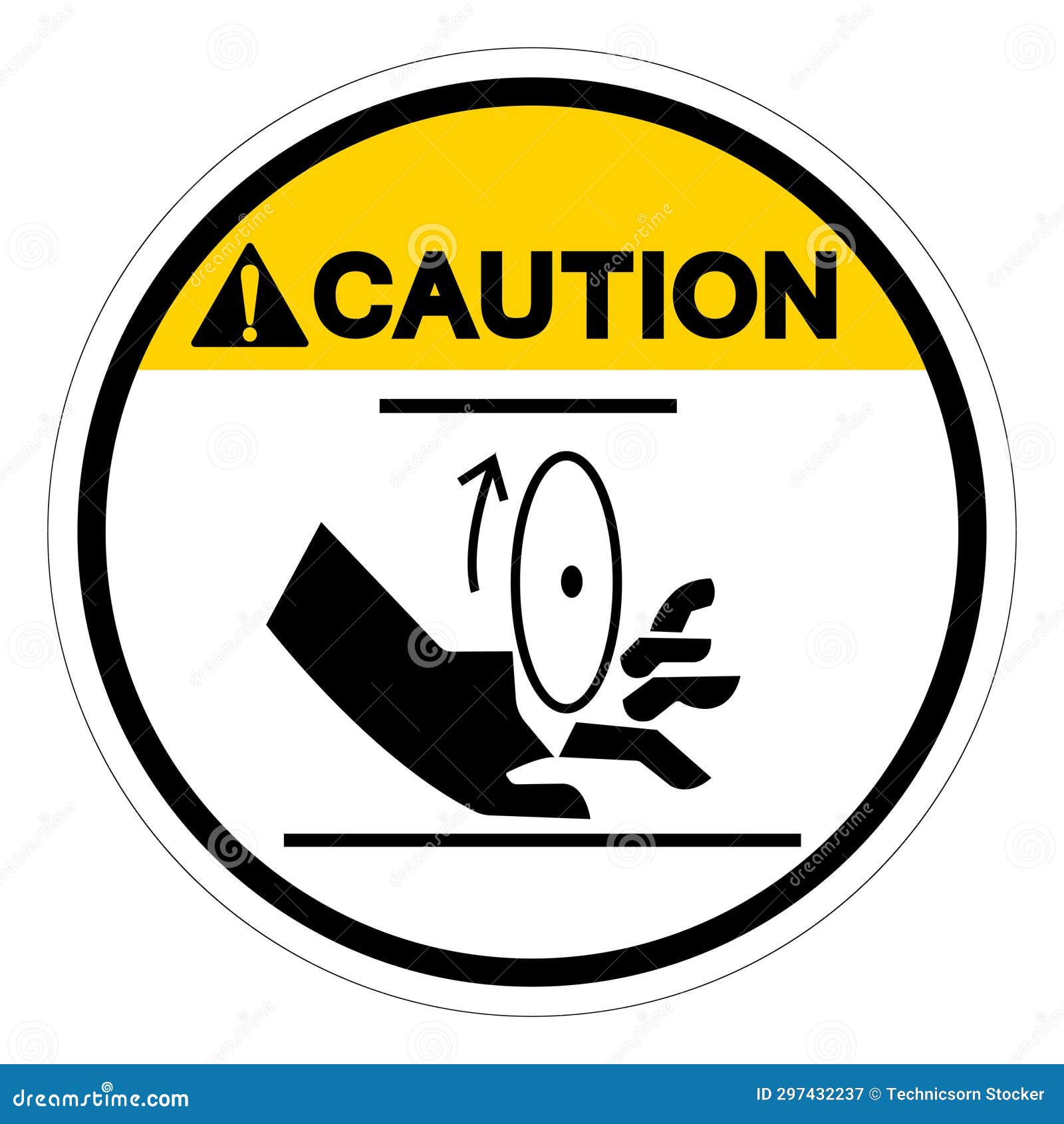 Caution Rotating Blade Symbol Sign, Vector Illustration, Isolate on ...