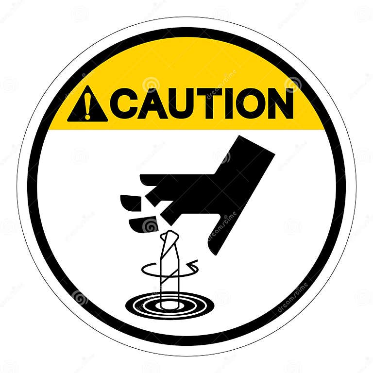 Caution Rotating Cutter Hazard Symbol Sign, Vector Illustration ...