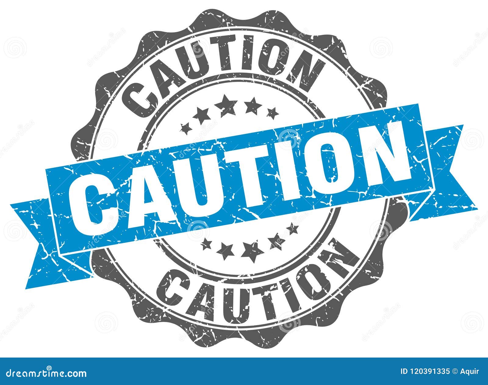 Caution seal. stamp stock vector. Illustration of banner - 120391335