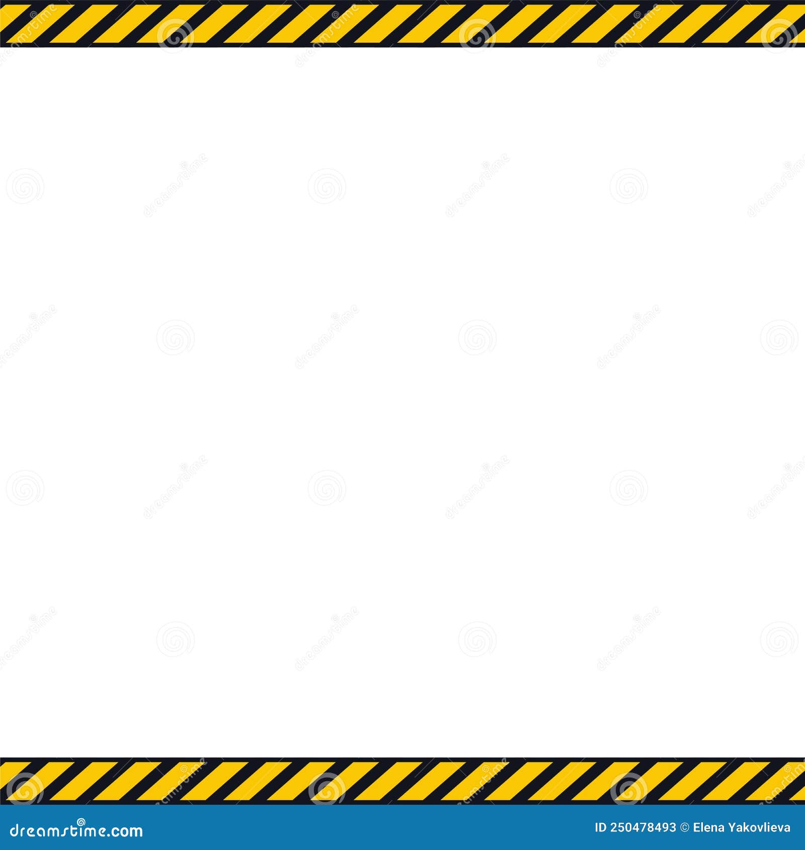 Caution Safety Banner. Black Yellow White Striped Banner. Vector ...
