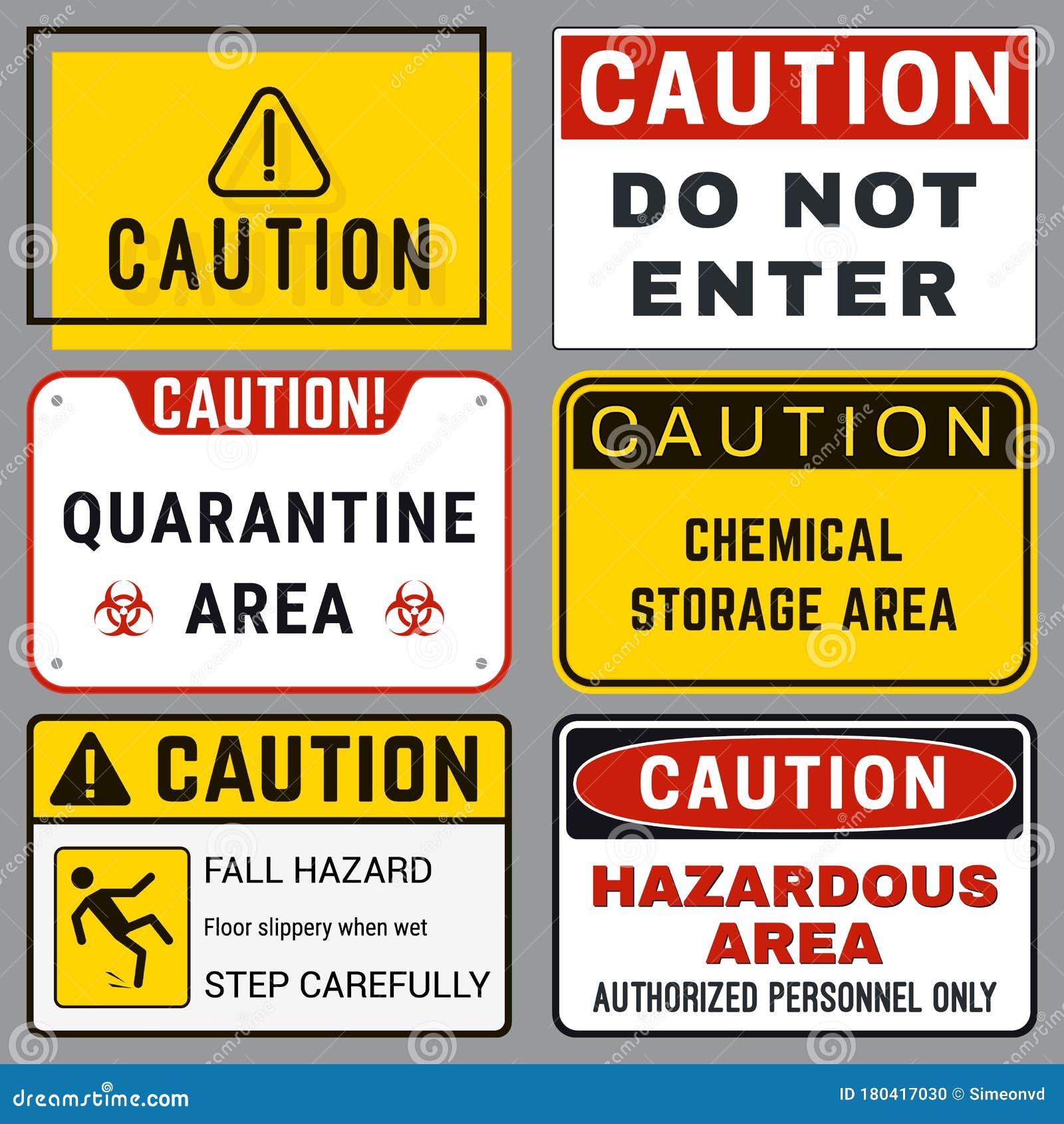 Caution. Safety Blank Labels with Ability To Replace Text You Need ...