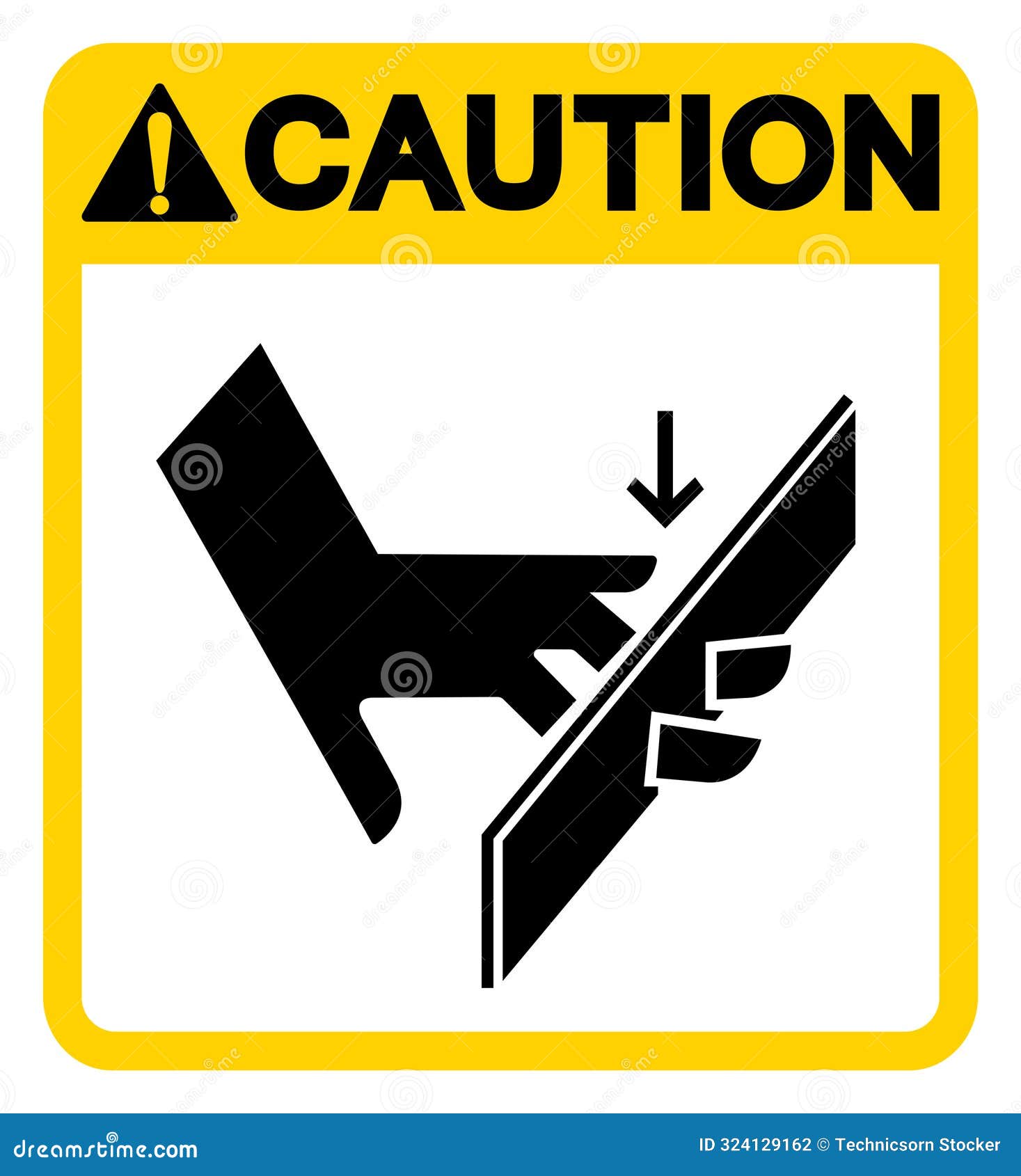 Caution Sharp Edges Will Cut Symbol Sign, Vector Illustration, Isolate ...