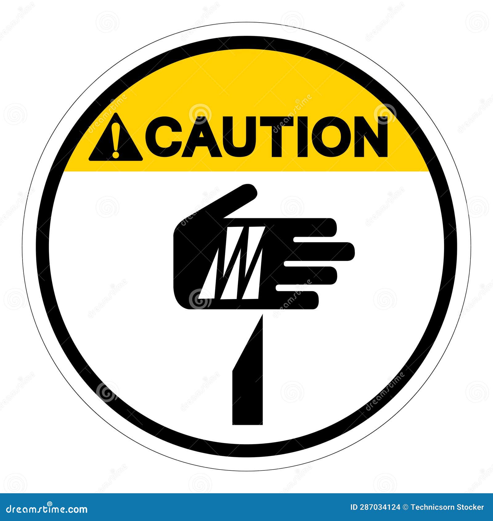 Caution Sharp Point Symbol Sign, Vector Illustration, Isolate on White ...