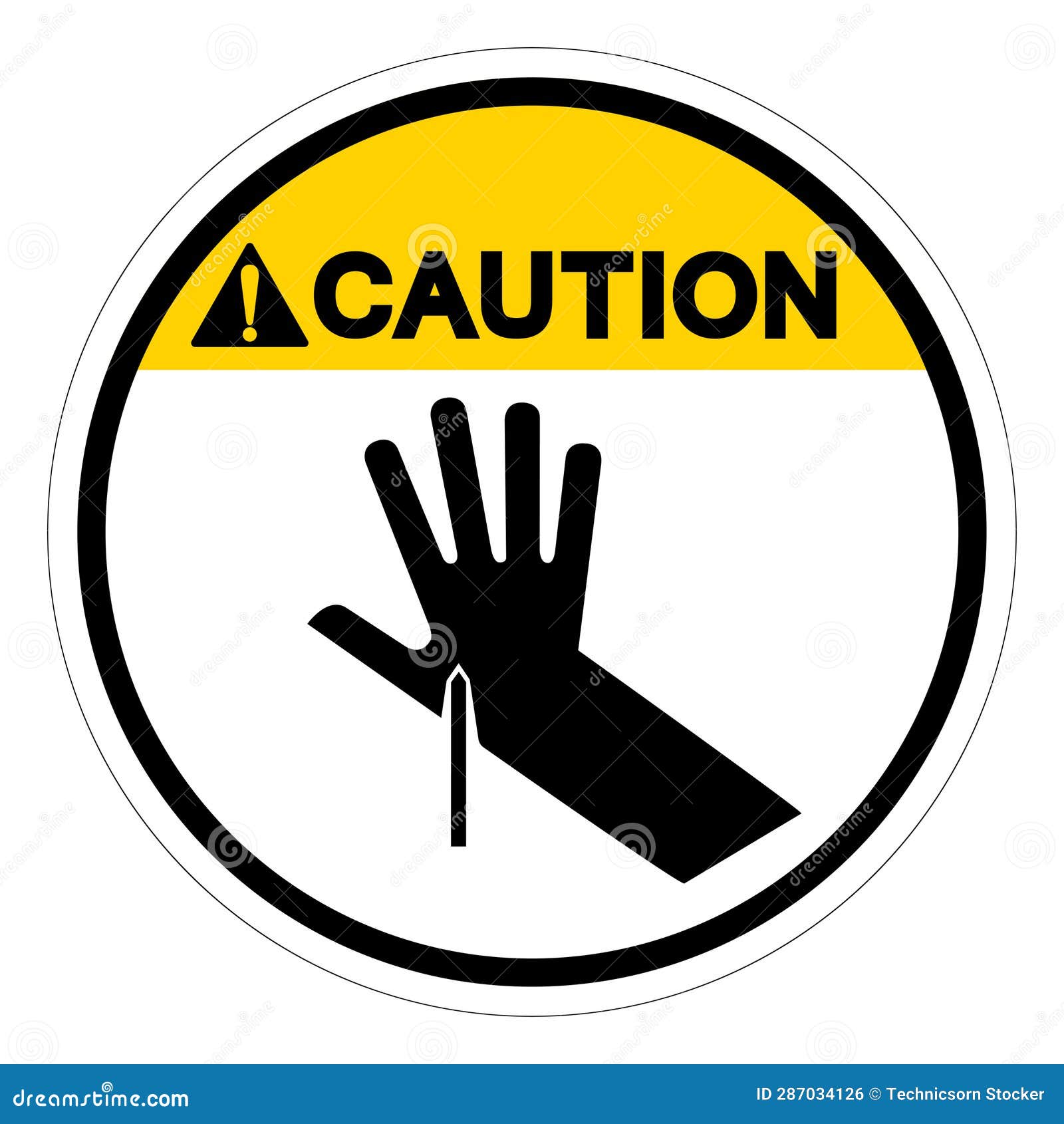Caution Sharp Point Symbol Sign, Vector Illustration, Isolate on White ...