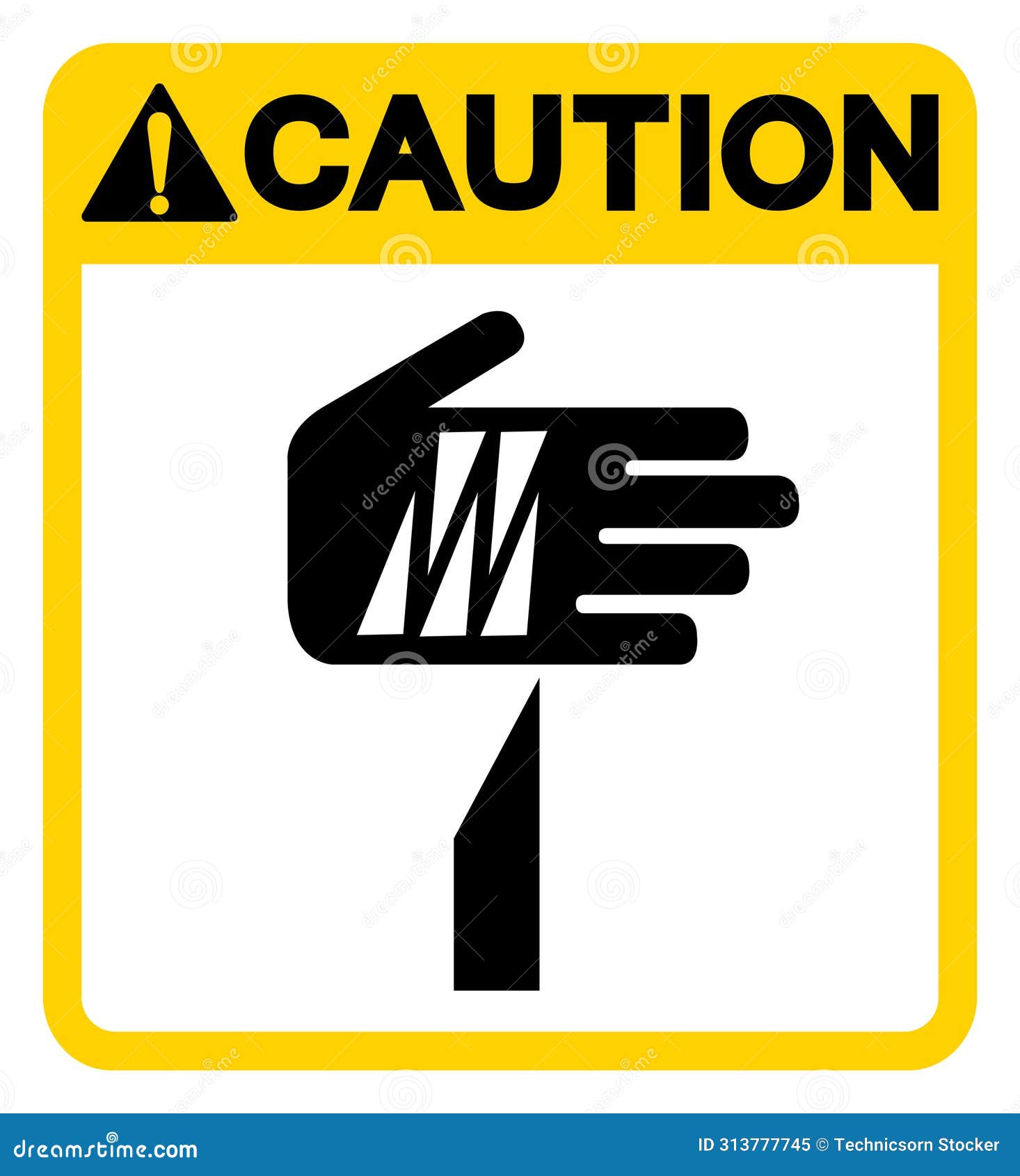 Caution Sharp Point Symbol Sign, Vector Illustration, Isolate on White ...
