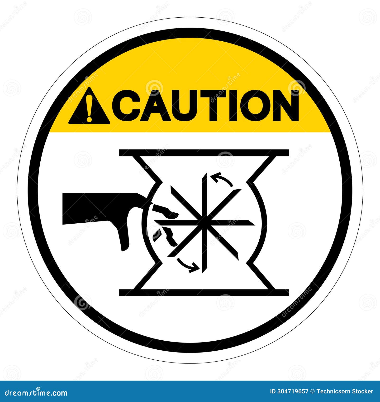 Caution Shear Points Sharp Edges Symbol Sign, Vector Illustration ...