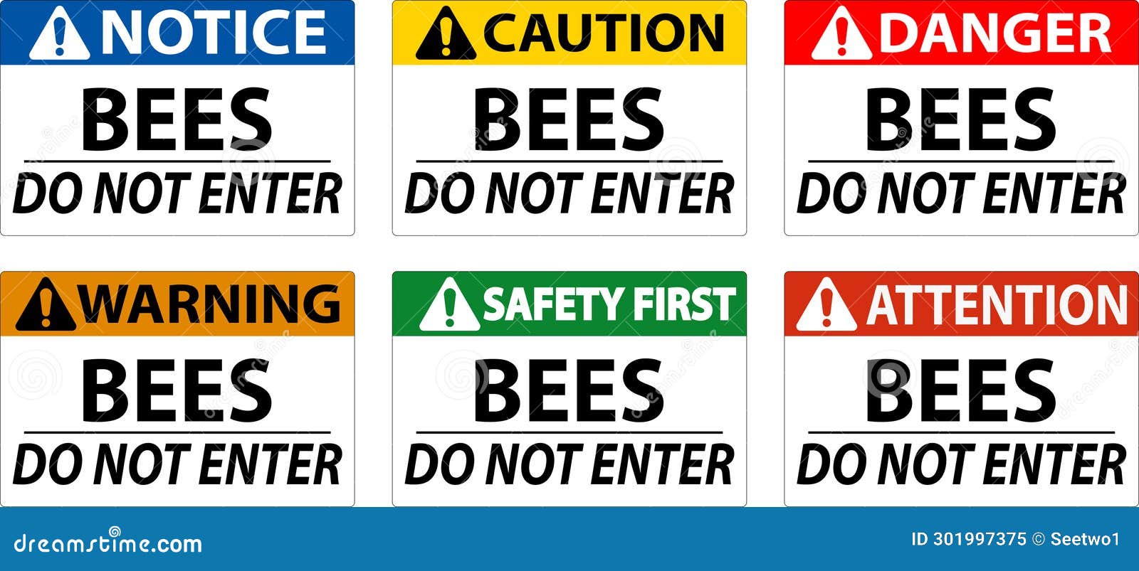 Caution Sign Bees - Do Not Enter Stock Vector - Illustration of ...