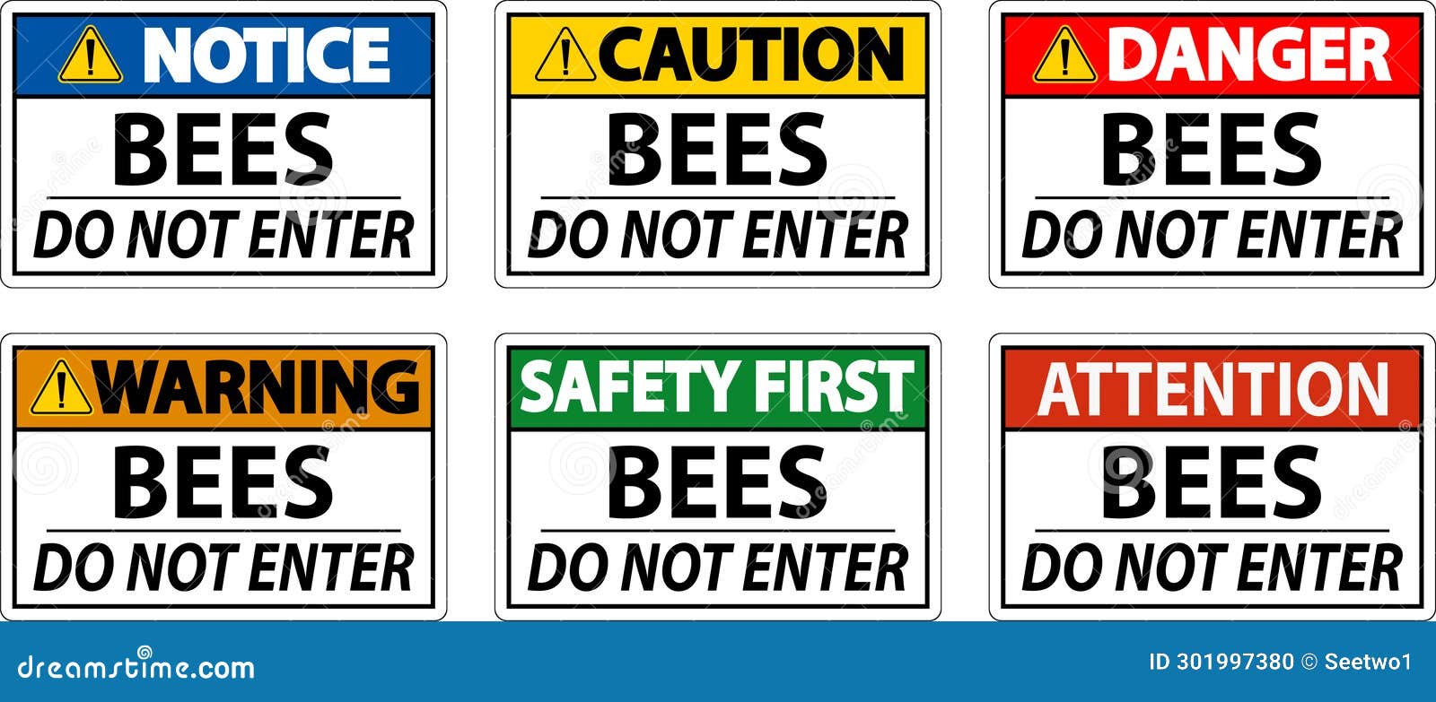 Caution Sign Bees - Do Not Enter Stock Vector - Illustration of flying ...
