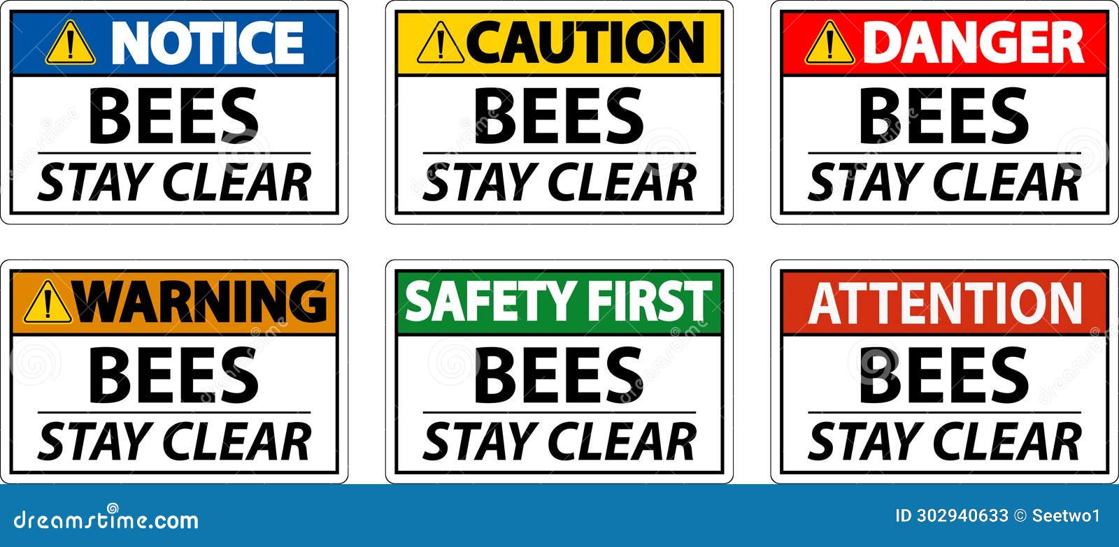 Caution Sign Bees - Stay Clear Stock Vector - Illustration of beekeeper ...