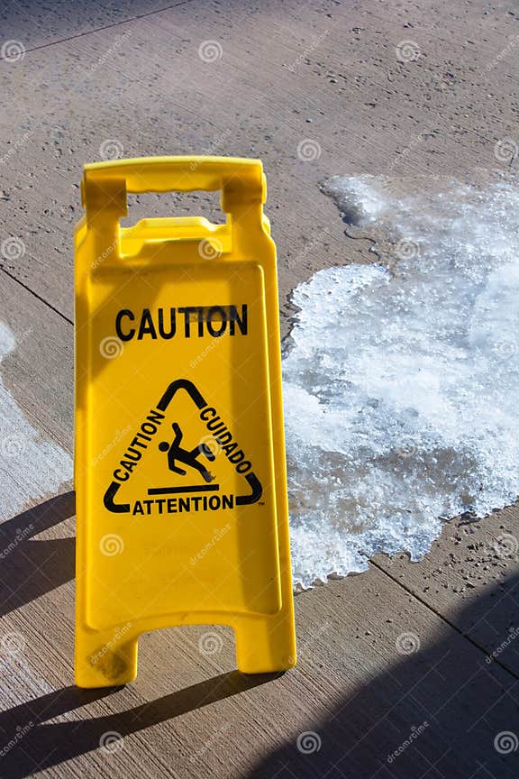 Caution sign stock image. Image of cuidado, modern, bright - 51470235