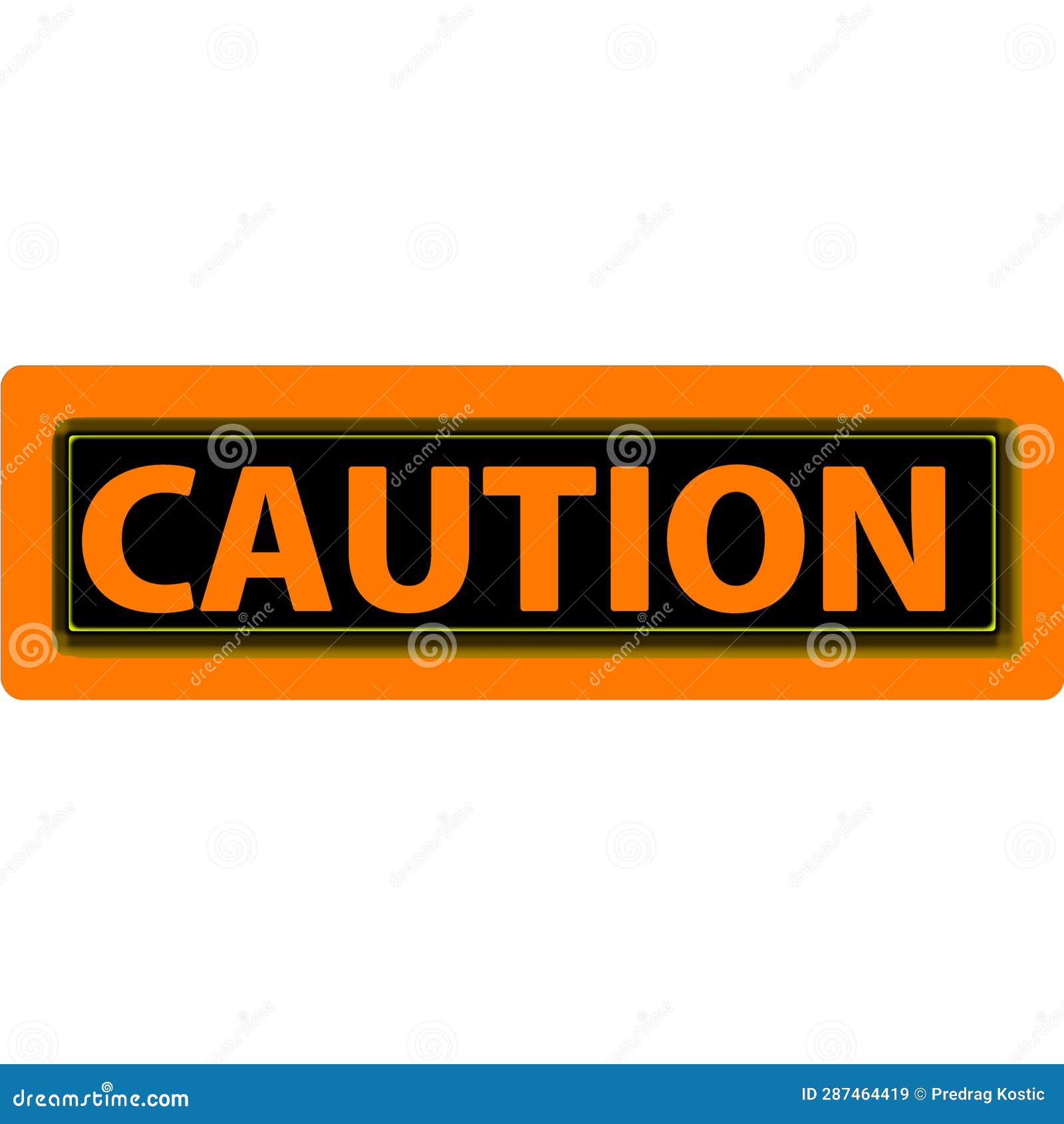 Caution sign stock image. Image of signage, diagram - 287464419