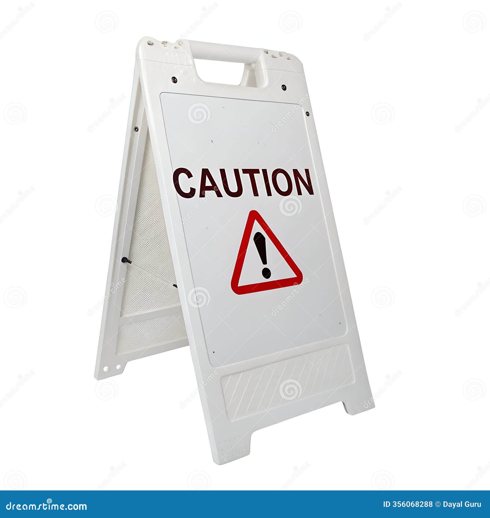 Caution Sign Concept Isolated on White Background Stock Illustration ...