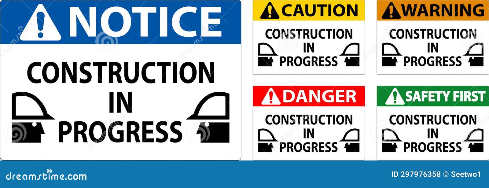 Caution Sign Construction in Progress Stock Vector - Illustration of ...