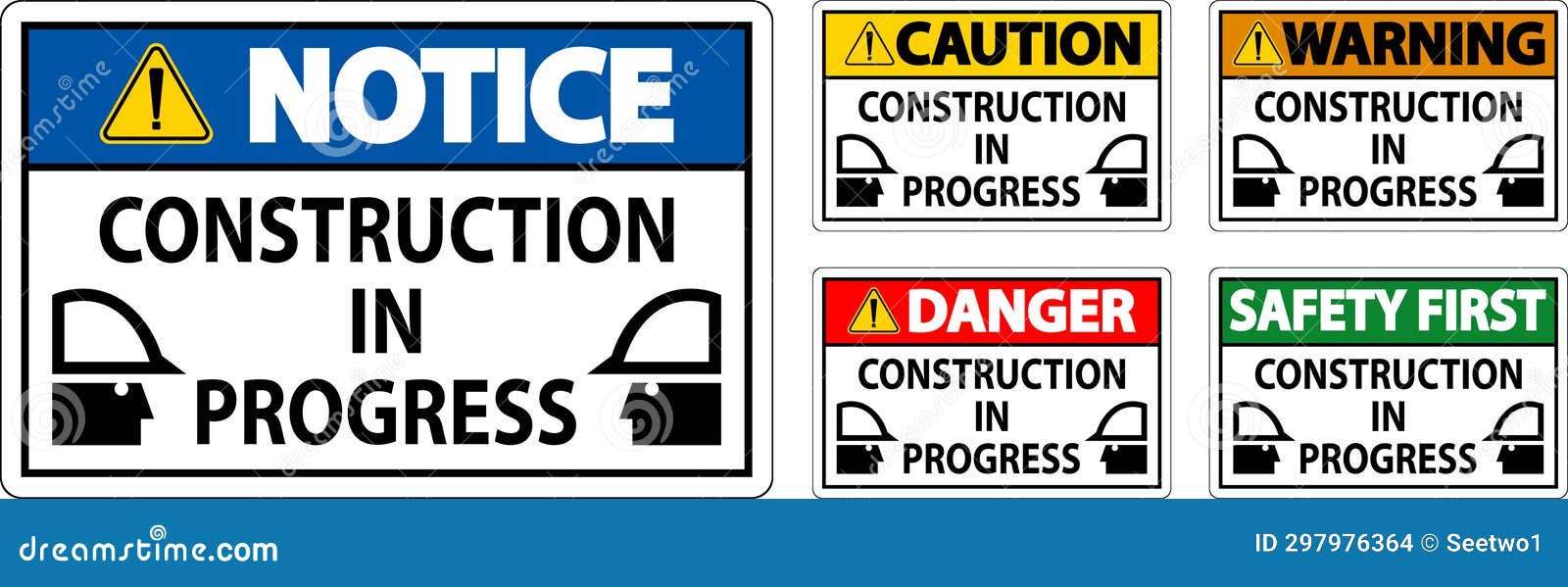 Caution Sign Construction in Progress Stock Vector - Illustration of ...