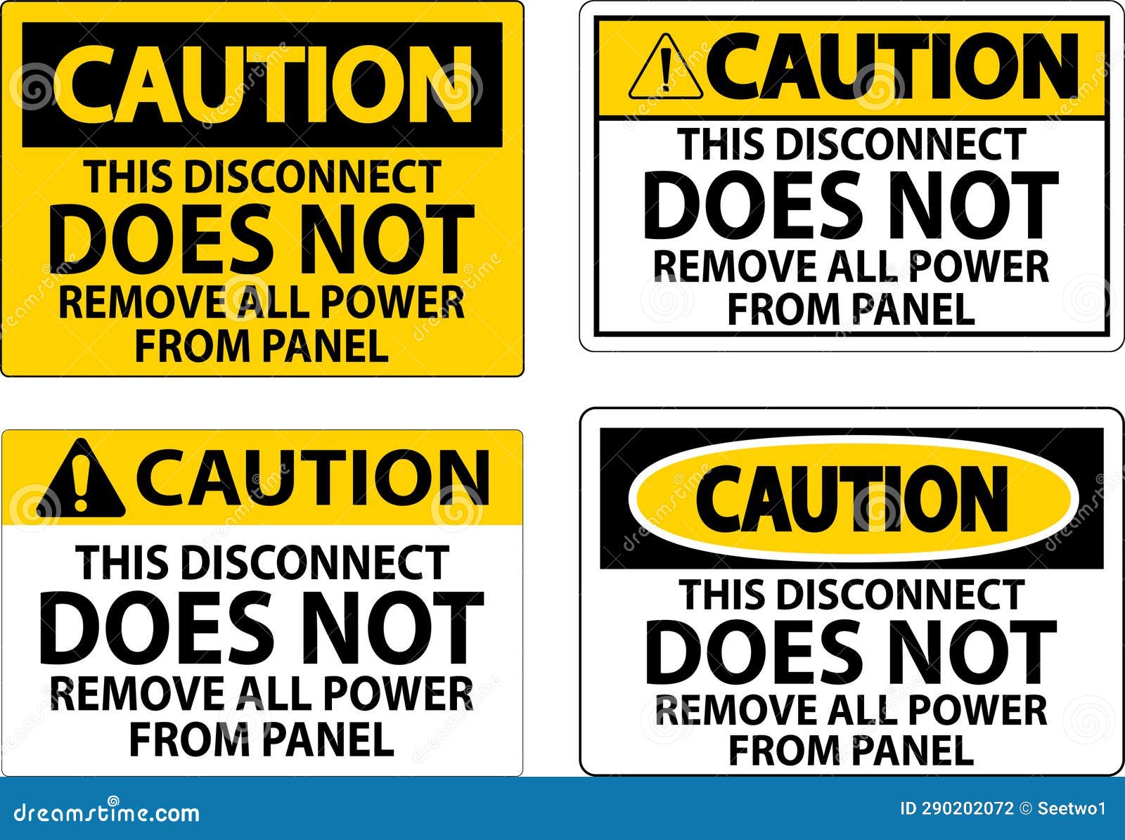 Caution Sign, this Disconnect Does Not Remove All Power from Panel ...