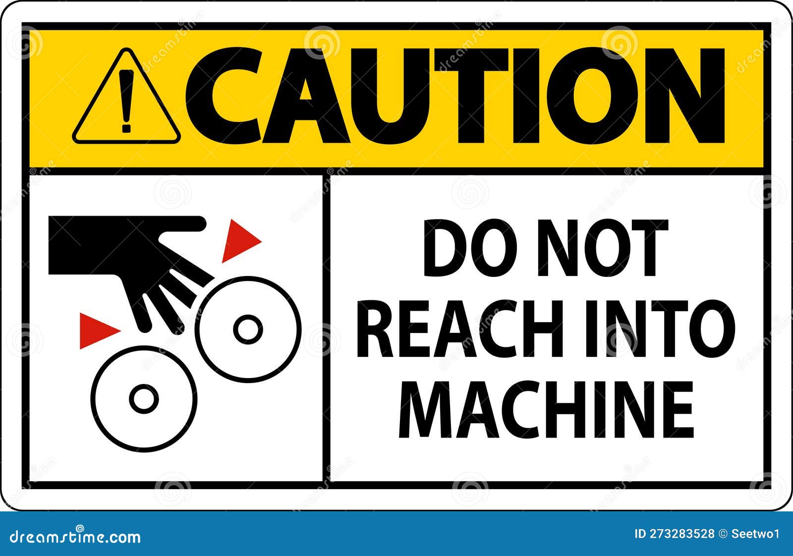 Caution This Machine Must Be Locked Out Prior To Servicing Sign Vector ...