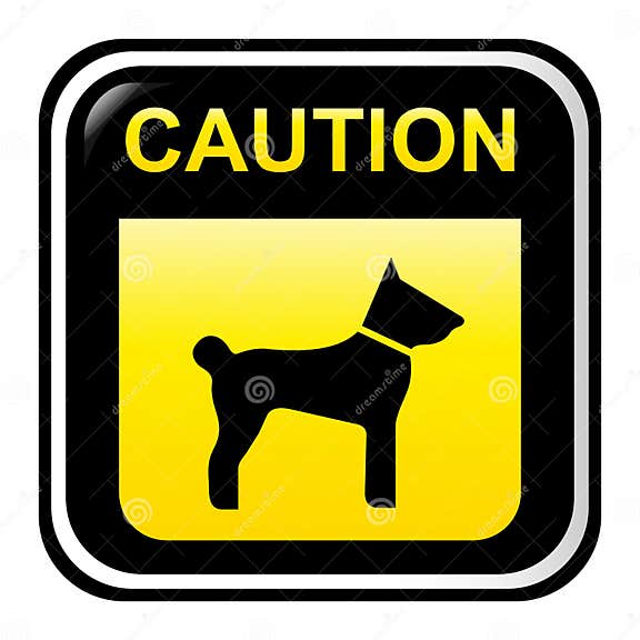 Caution sign - dog stock vector. Illustration of safety - 8430158