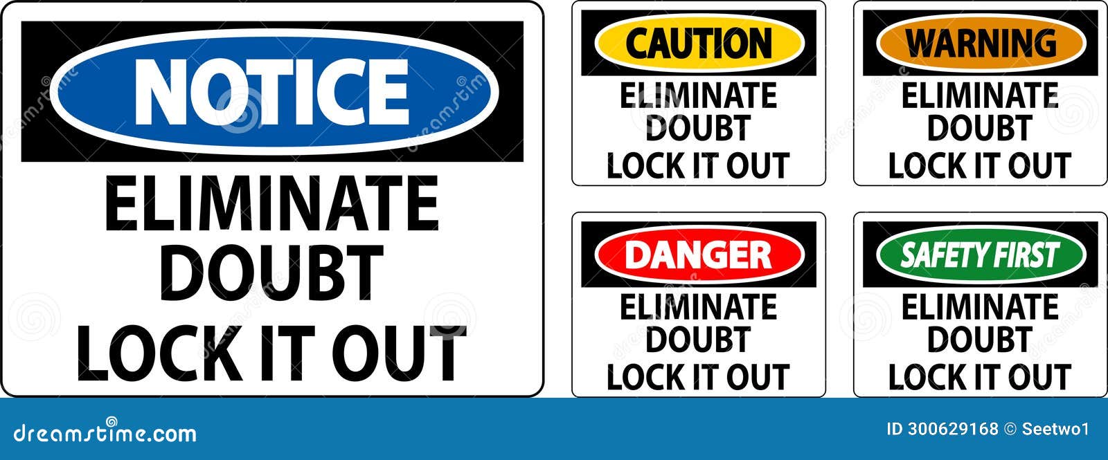 Lock Out, Tag Out With A Caution Tag Vector Illustration. Caution And ...