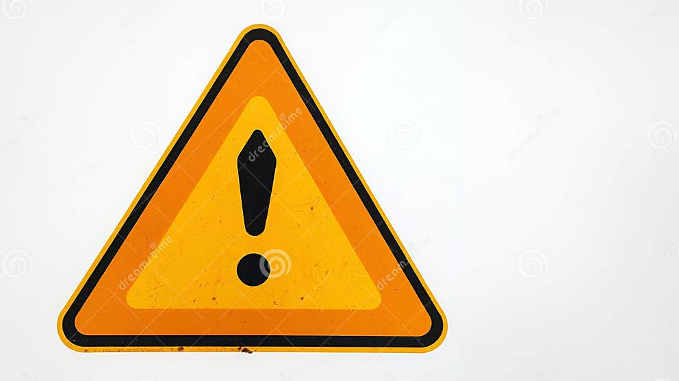 Caution Sign with Exclamation Mark Indicating Potential Hazard or ...
