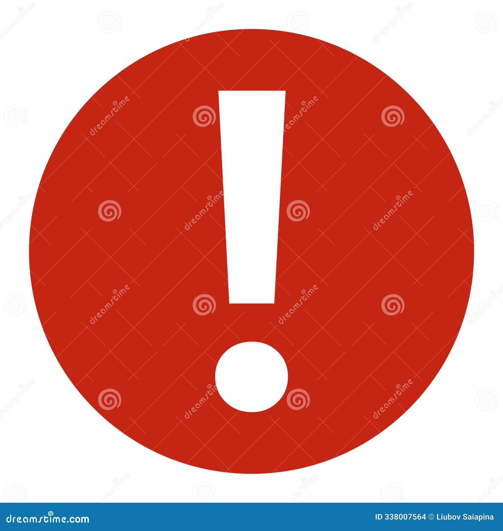 Caution Sign. Exclamation Mark in a Red Circle. Warning Sign of Danger ...