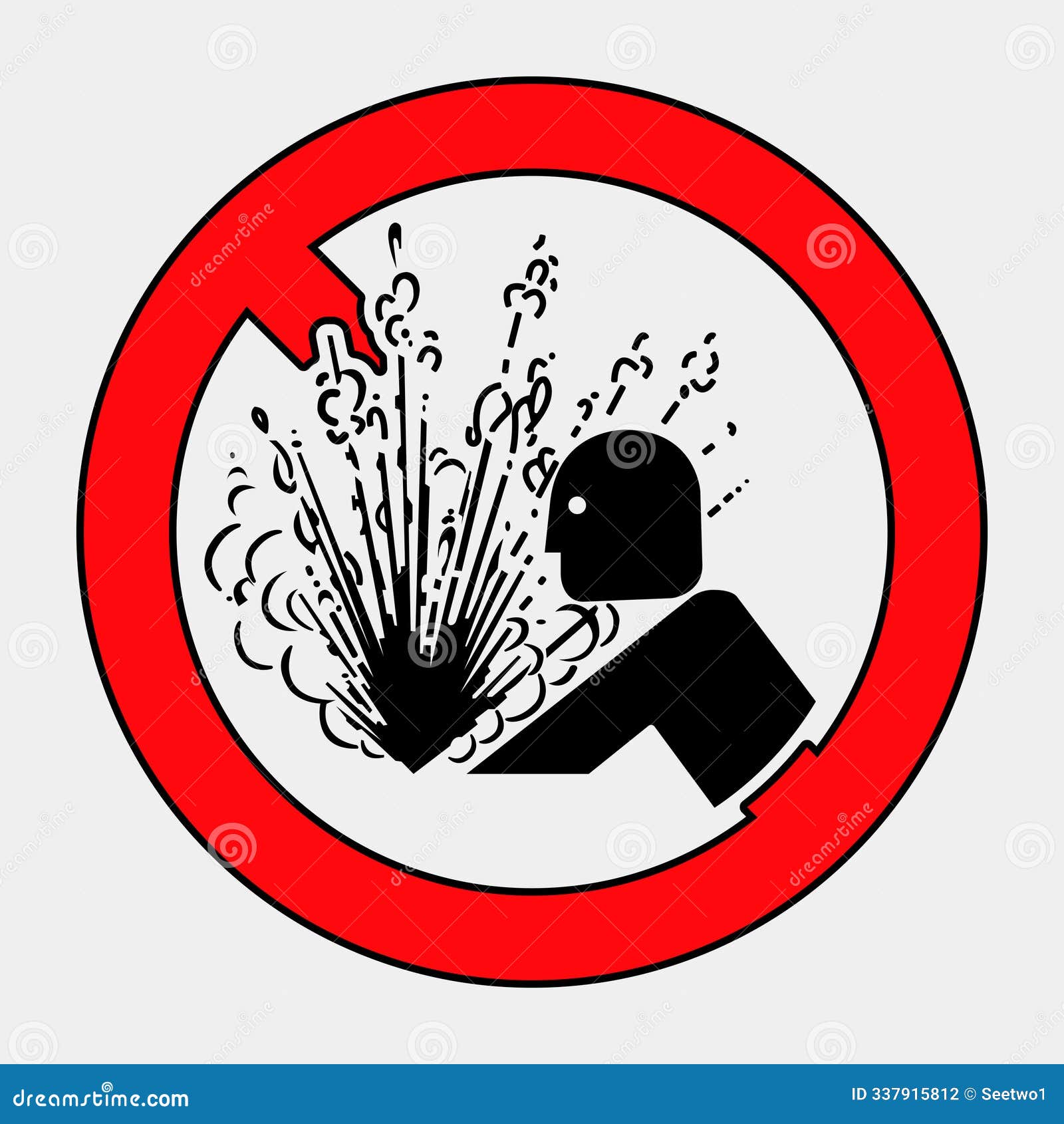 Caution Sign for Explosive Hazards and Safety Precautions Stock Vector ...