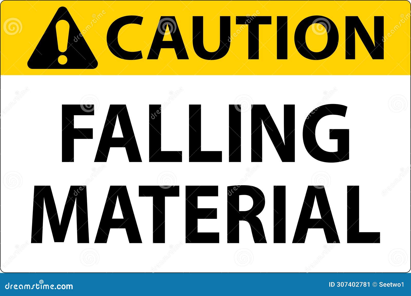 Caution Sign Falling Material Stock Vector - Illustration of hazard ...