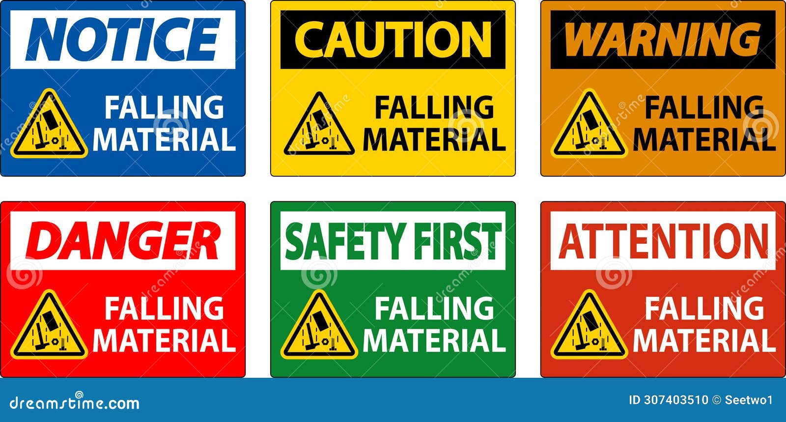 Caution Sign, Falling Material Stock Vector - Illustration of equipment ...