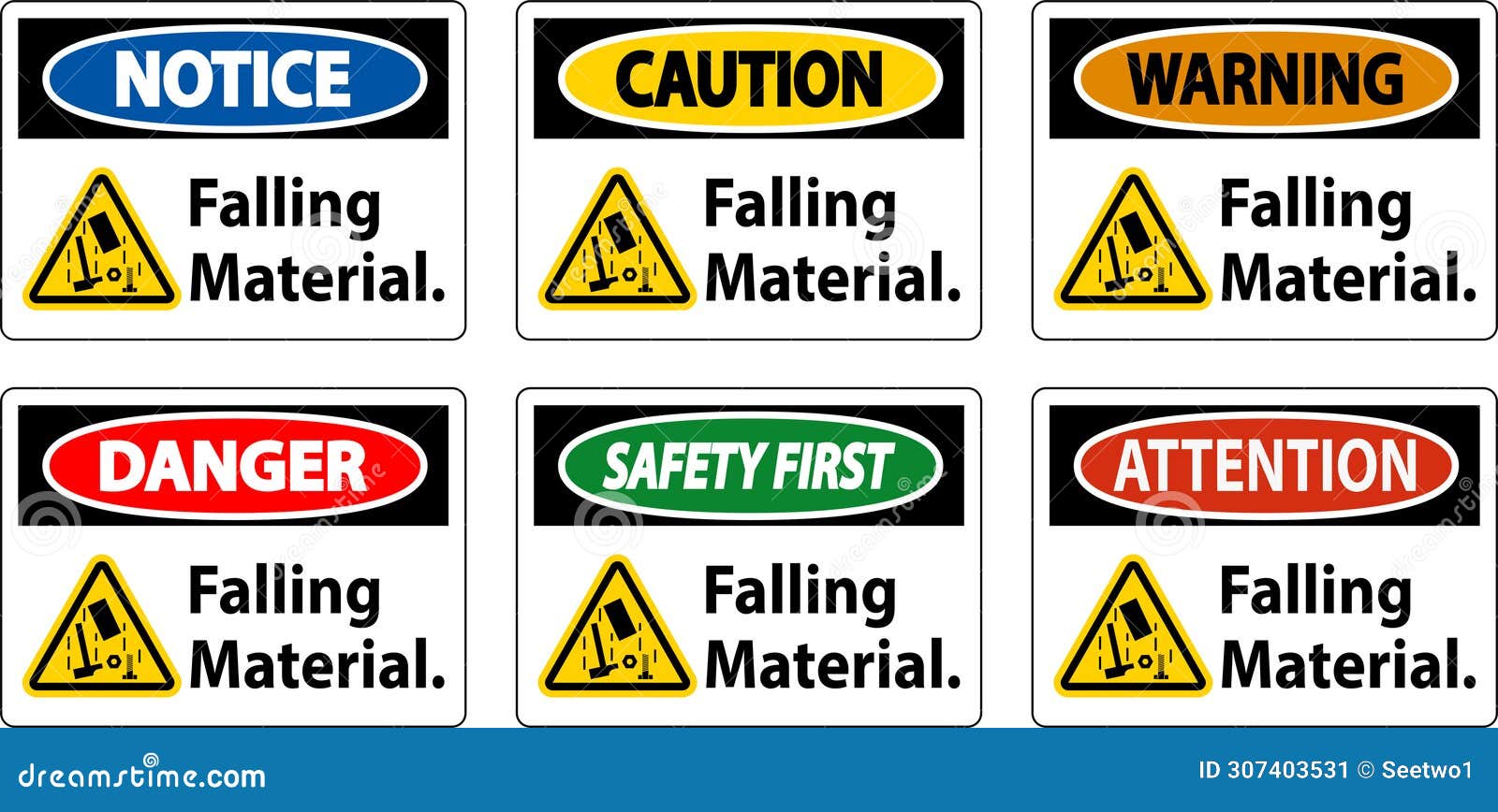 Caution Sign, Falling Material Stock Vector - Illustration of icon ...