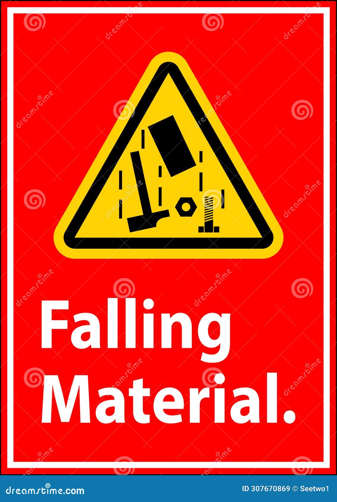 Caution Sign, Falling Material Stock Vector - Illustration of explosive ...