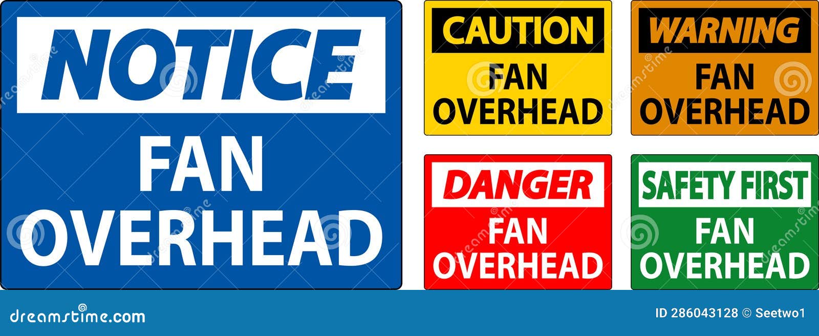 Caution Sign Fan Overhead stock vector. Illustration of caution - 286043128