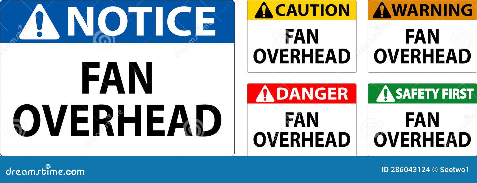 Caution Sign Fan Overhead stock vector. Illustration of cigarette ...