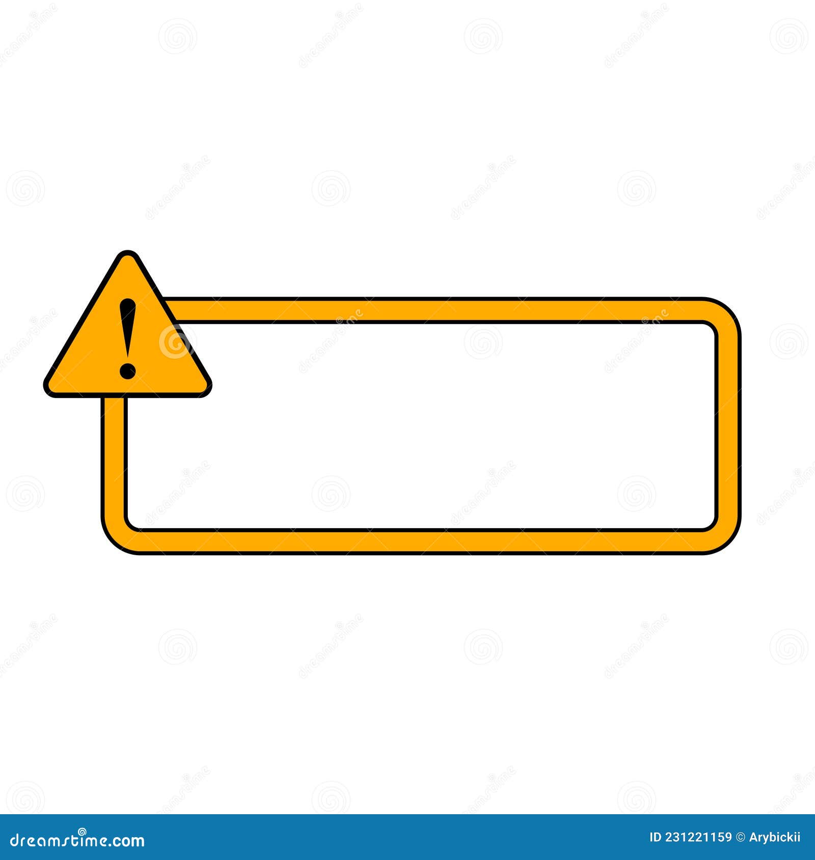 Caution Sign with Frame for Your Text Stock Vector - Illustration of ...
