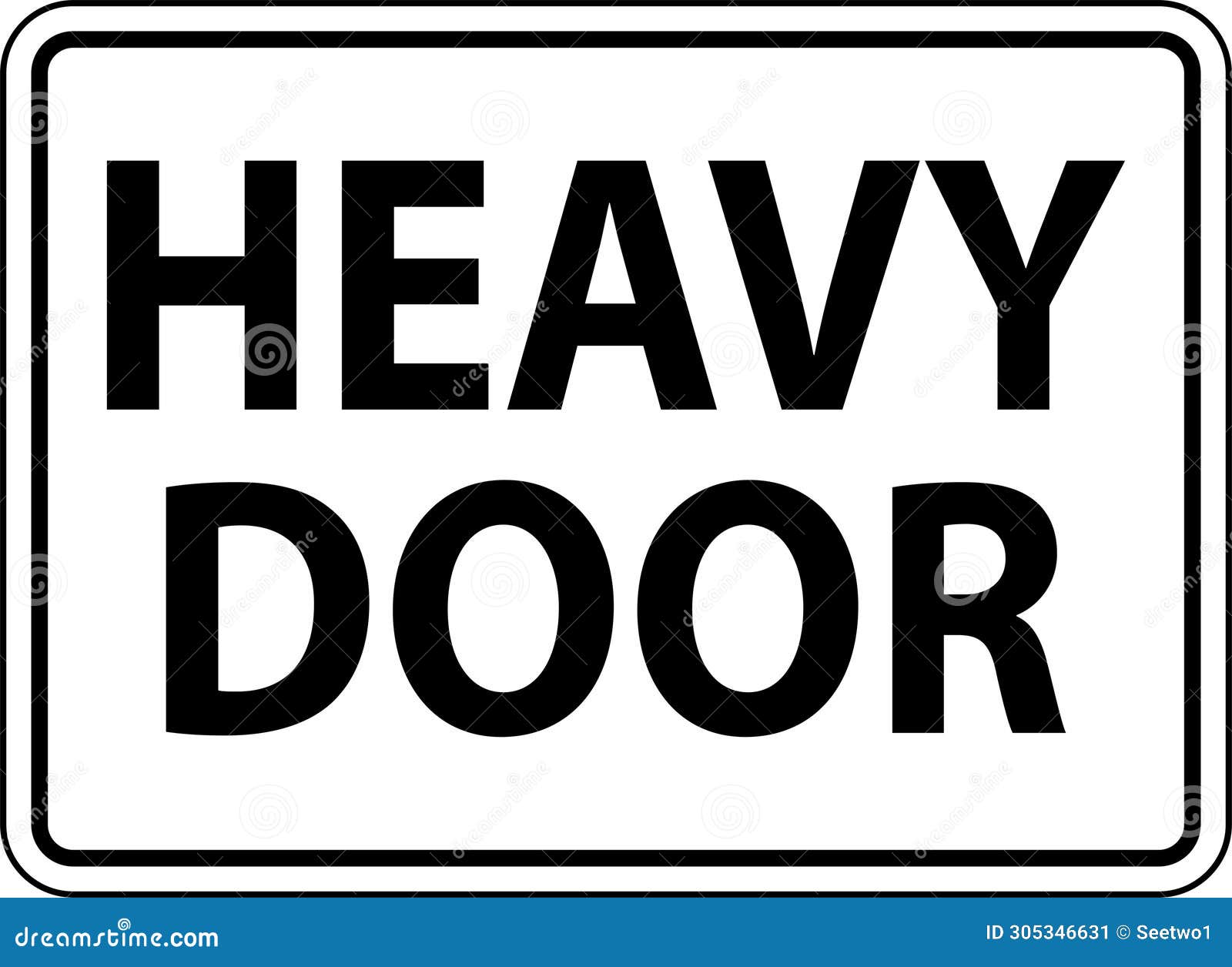 Caution Sign, Heavy Door stock vector. Illustration of equipment ...