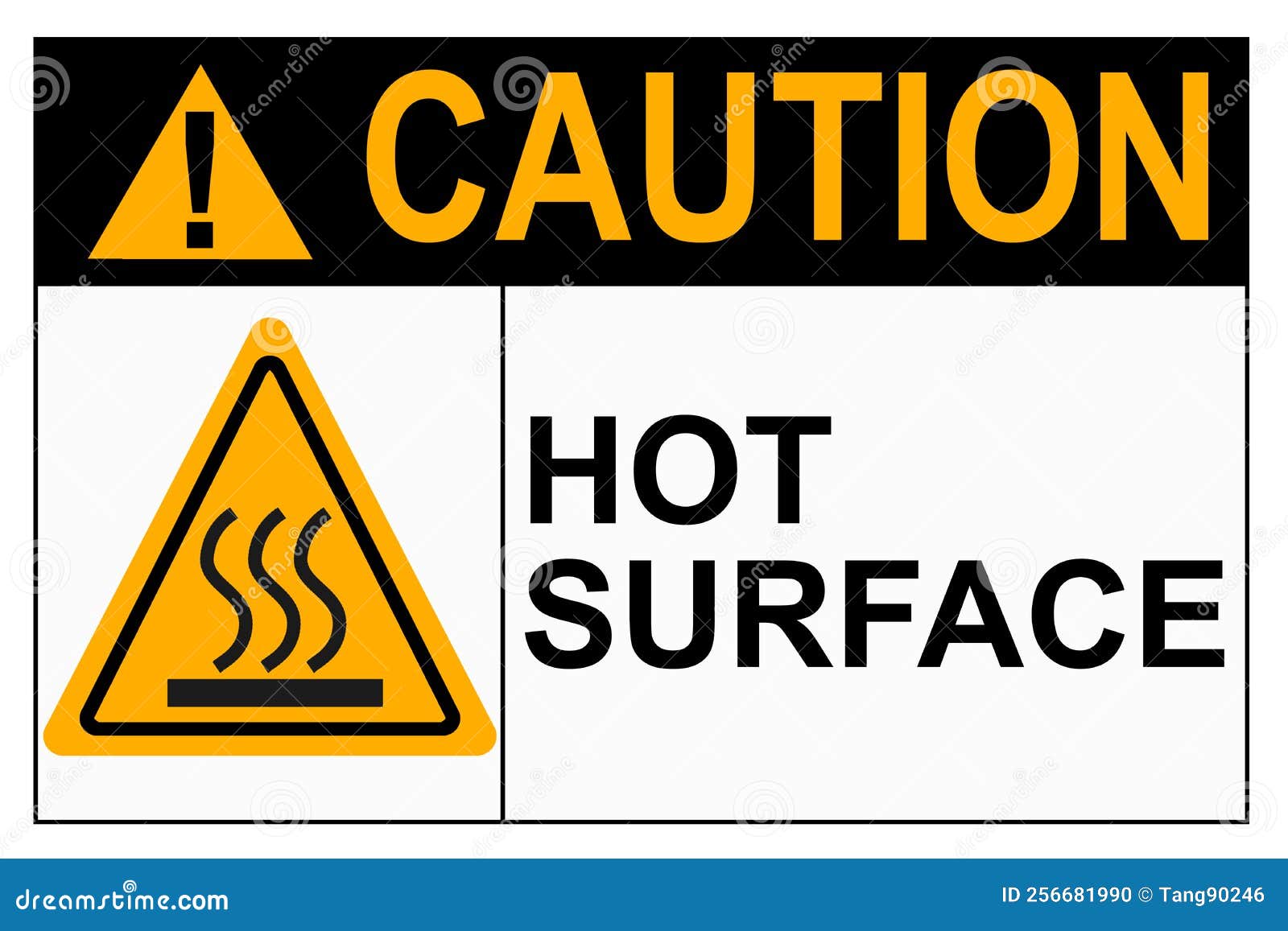 Caution Hot Surface Symbol Sign On White Background Vector Illustration ...