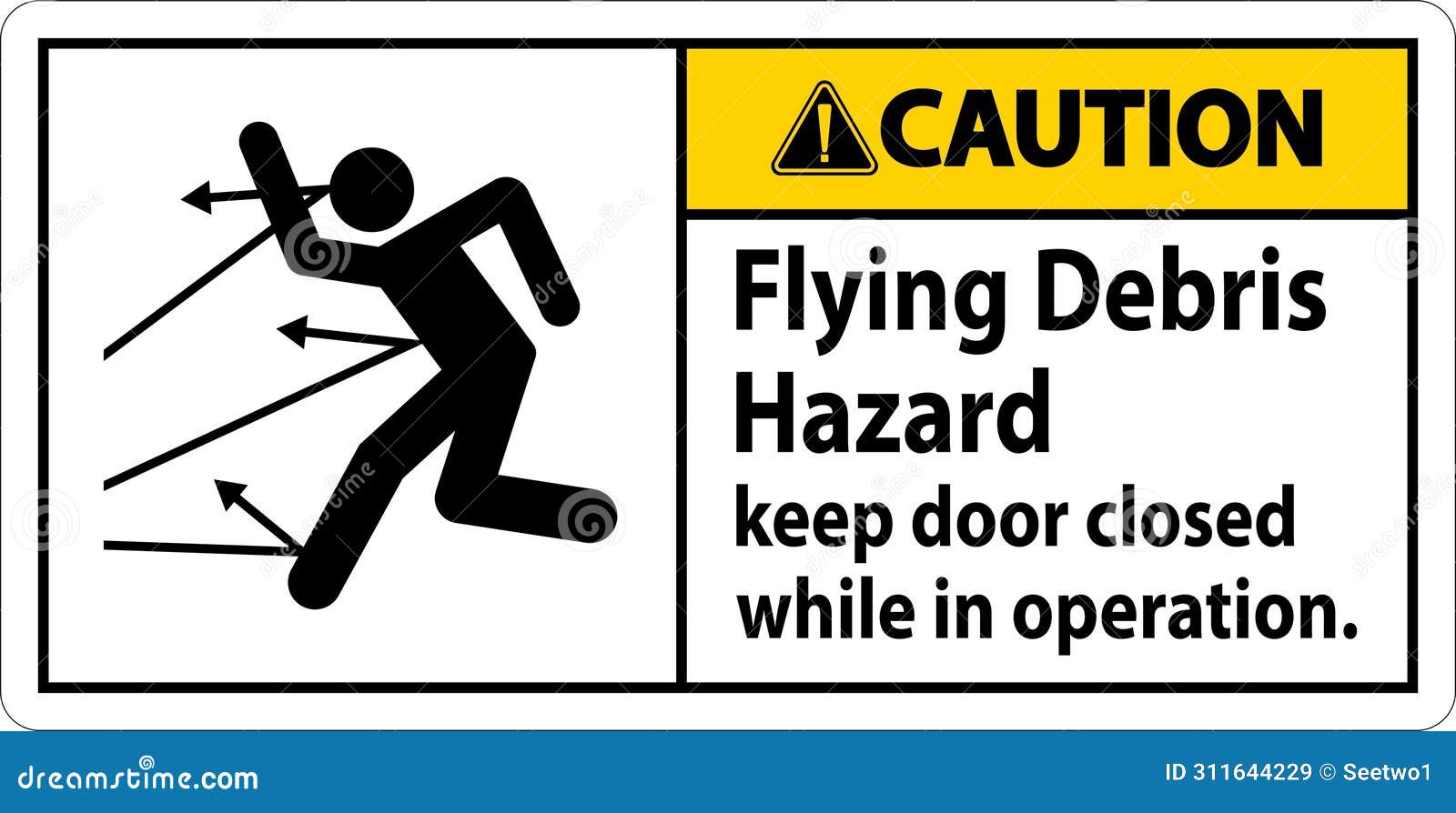 Flying Debris Wear Safety Glasses Symbol Sign, Vector Illustration ...