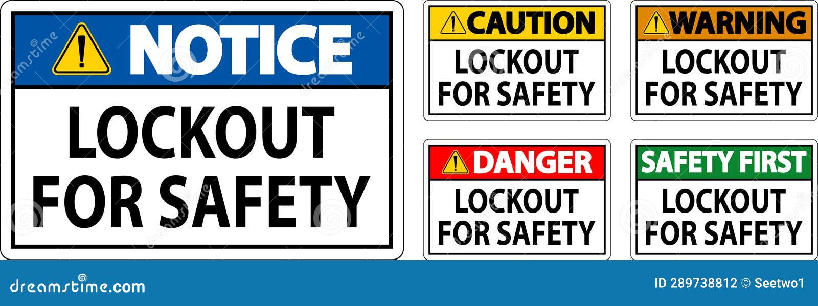 Caution Sign, Lockout for Safety Stock Vector - Illustration of danger ...