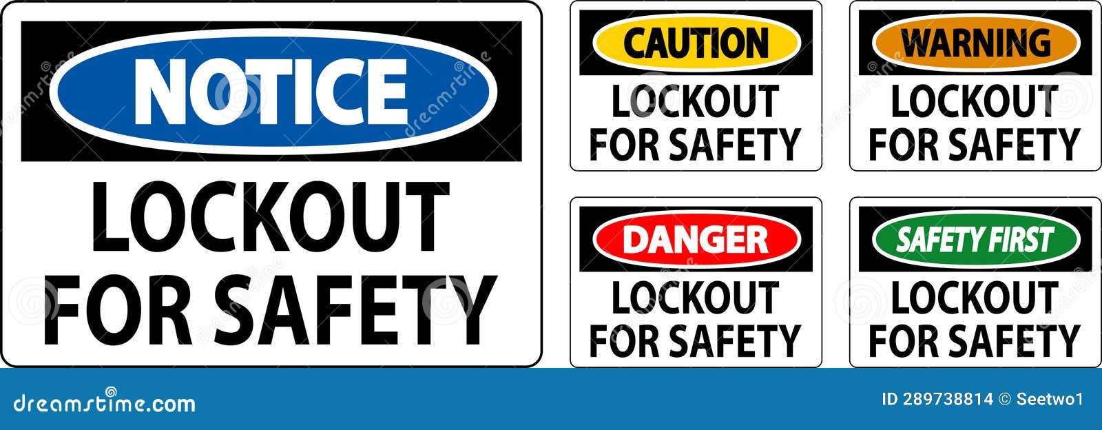 Caution Sign, Lockout for Safety Stock Vector - Illustration of ...