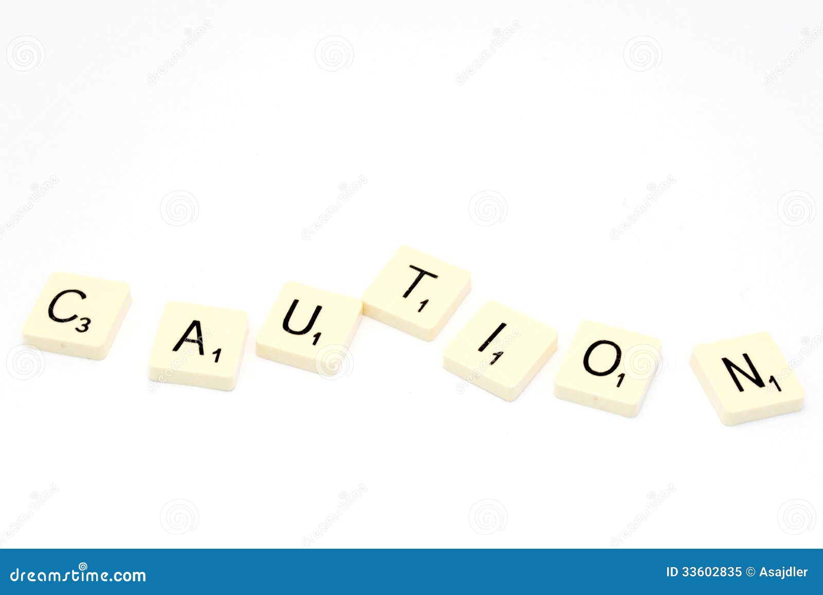 Caution stock image. Image of isolated, caution, font - 33602835