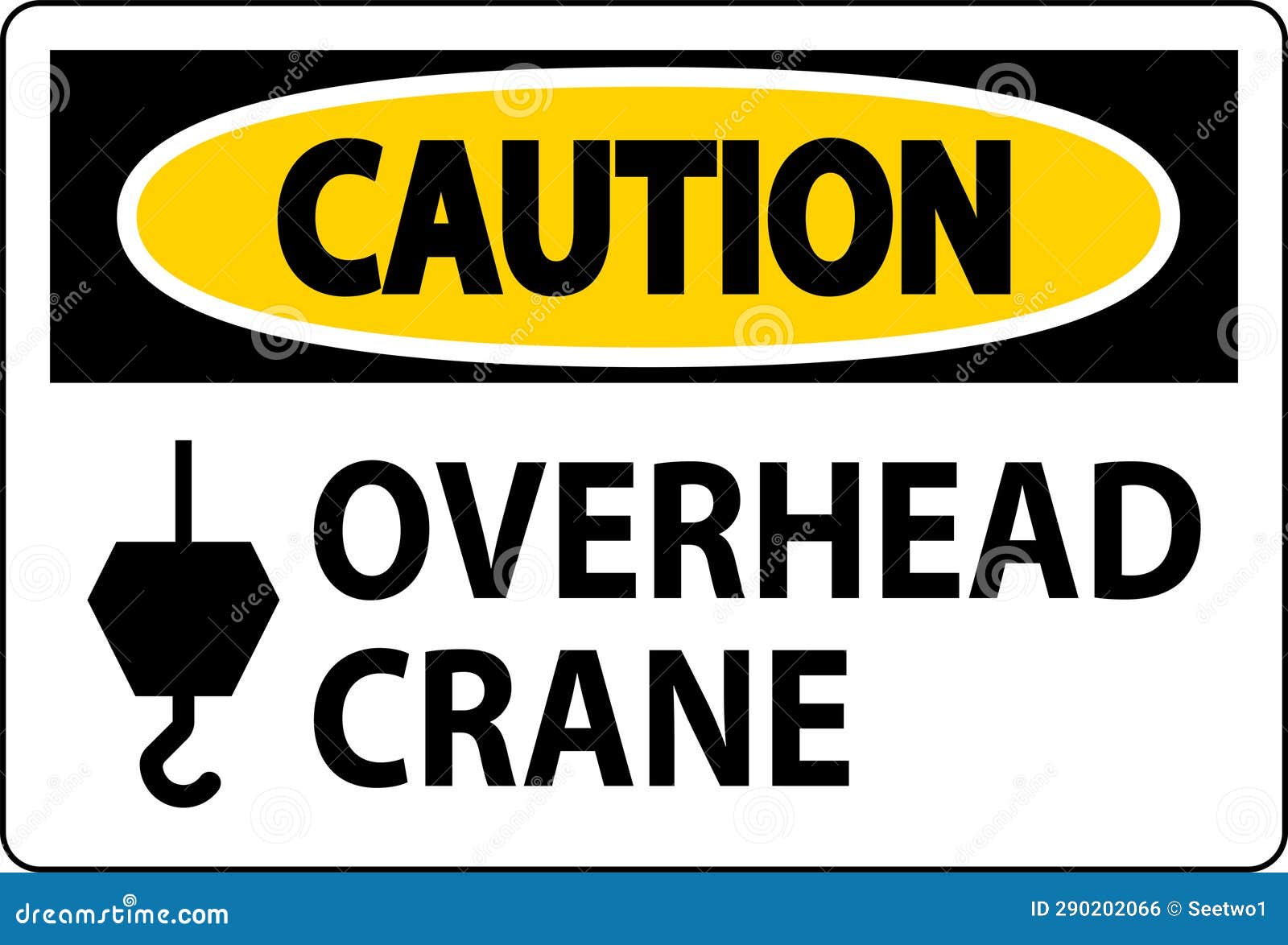 Caution Crane And Crane Hooks Vector Illustration | CartoonDealer.com ...