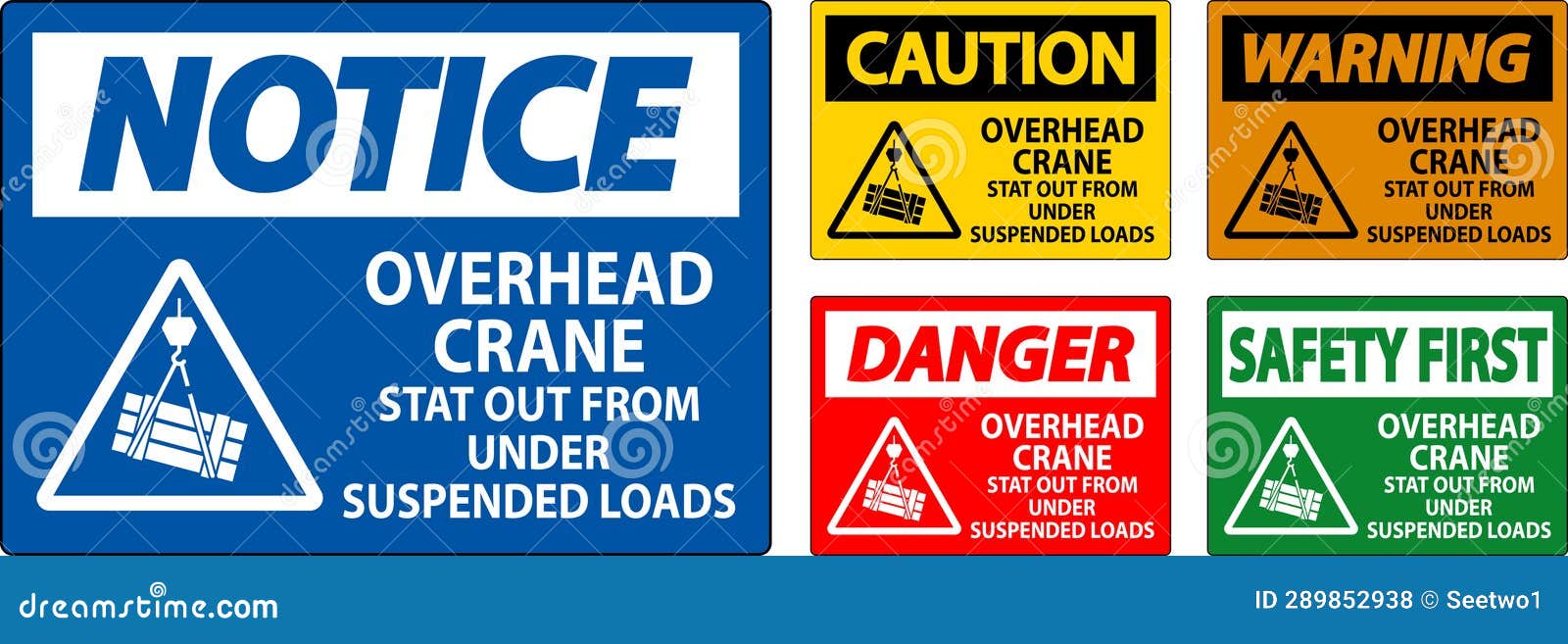 Caution Suspended Loads Symbol Sign, Vector Illustration, Isolated On ...