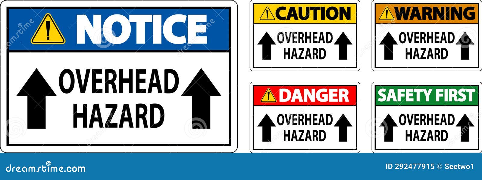Caution Sign Overhead Hazard Stock Vector - Illustration of information ...