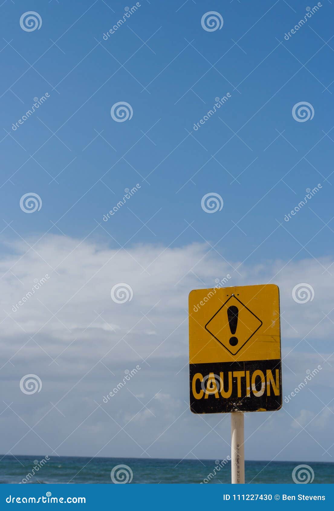 Caution Sign, Portrait Layout for Various Uses Stock Photo - Image of ...