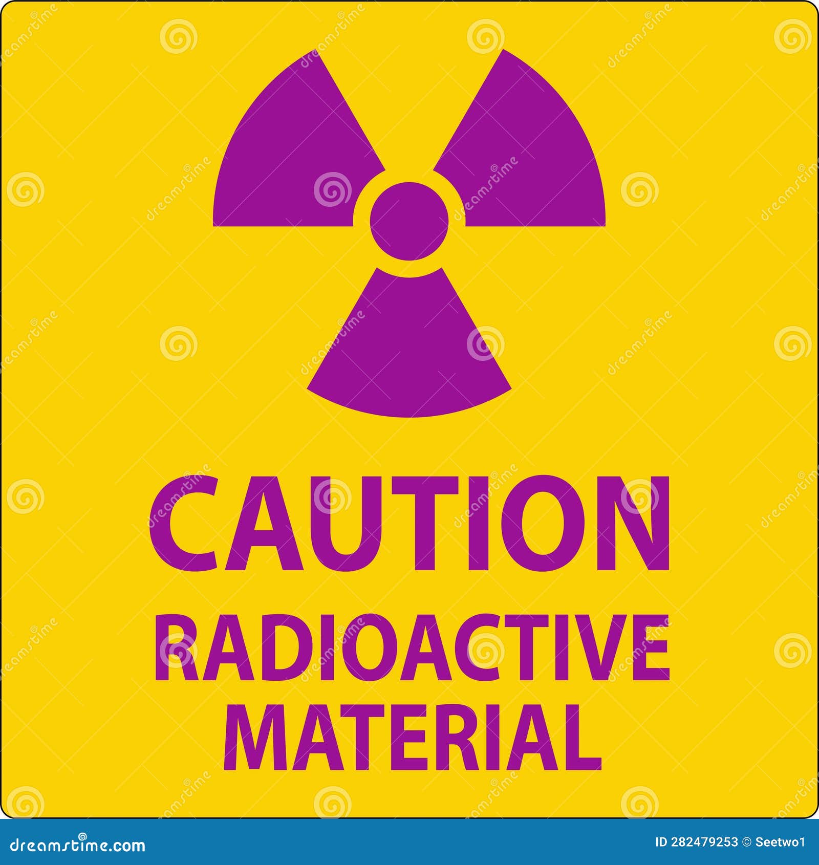 Caution Sign Radioactive Materials Stock Vector - Illustration of icon ...