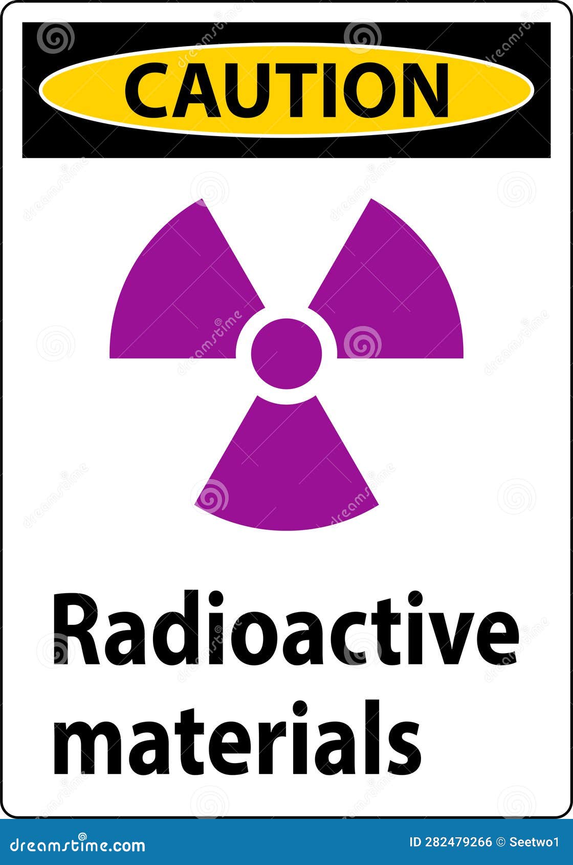 Caution Sign Radioactive Materials Stock Vector - Illustration of ...