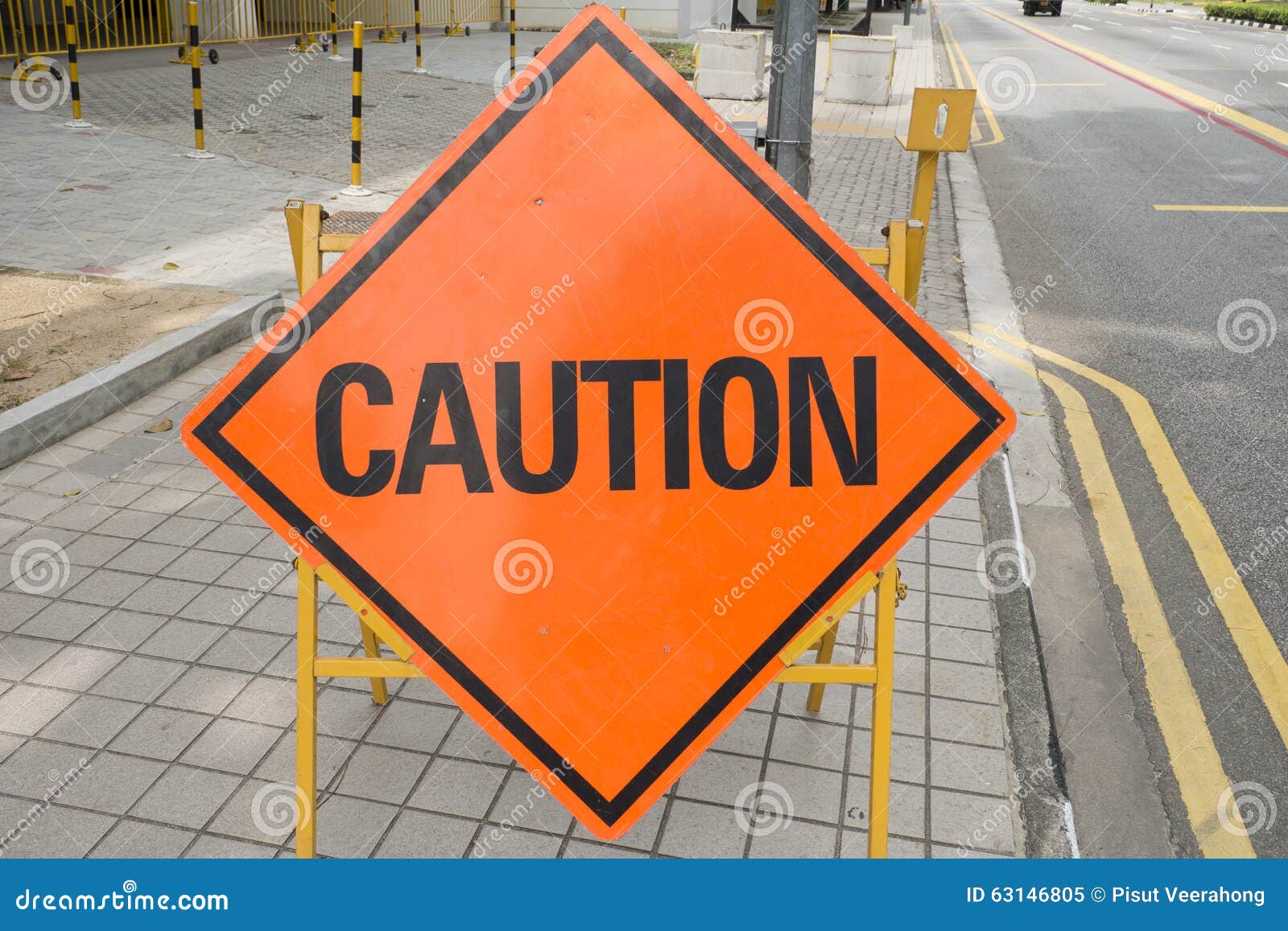 Caution sign stock image. Image of hazardous, prevention - 63146805