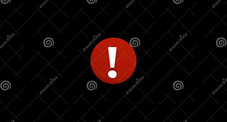 Caution Sign Red on Black BG Safety, Stop Sign, 3D Render Image 3D ...