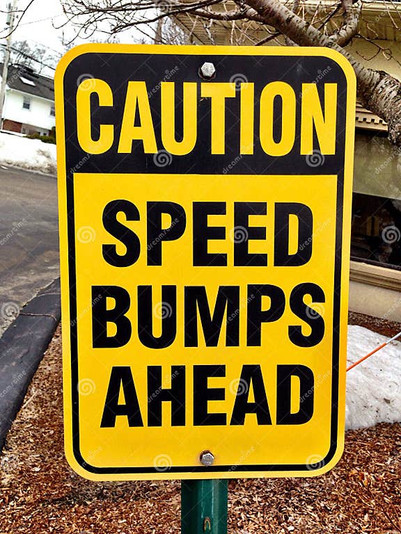 Caution Sign stock photo. Image of sign, road, bumps - 51971322