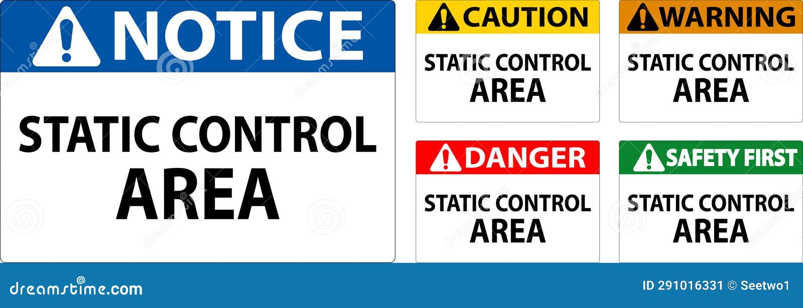 Caution Sign Static Control Area Stock Vector - Illustration of protect ...